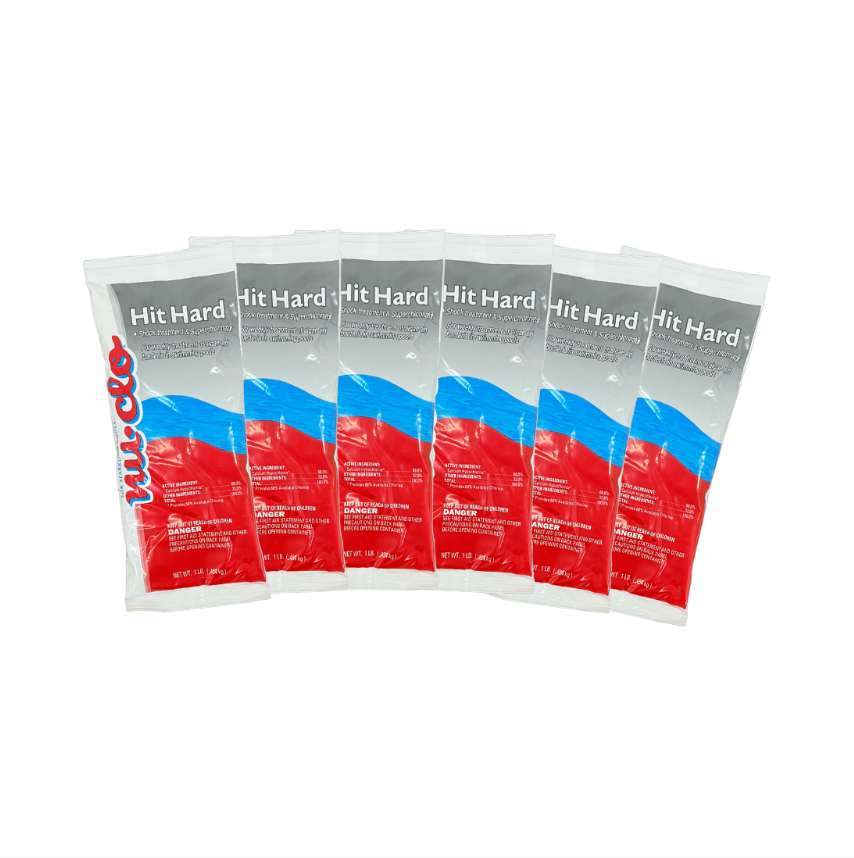 Nu-Clo Hit Hard Swimming Pool Shock Treatment (6 Pack) – Village Spa ...